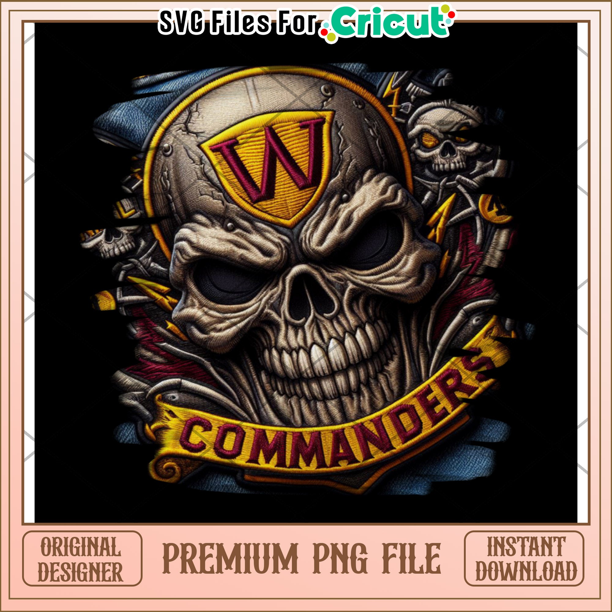 Skull Commanders Vintage Graphic Design, Premium PNG File Download ...