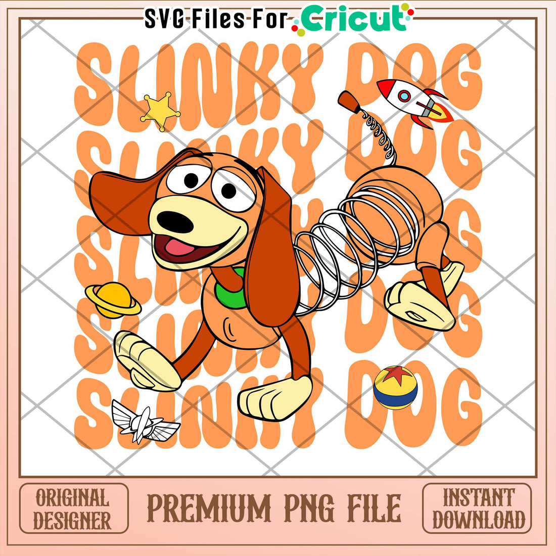 Slinky Dog PNG Toy Story Retro Design – svg files for cricut