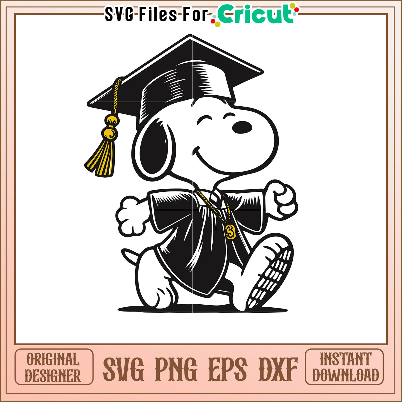 Snoopy Graduation SVG Cut File – svg files for cricut