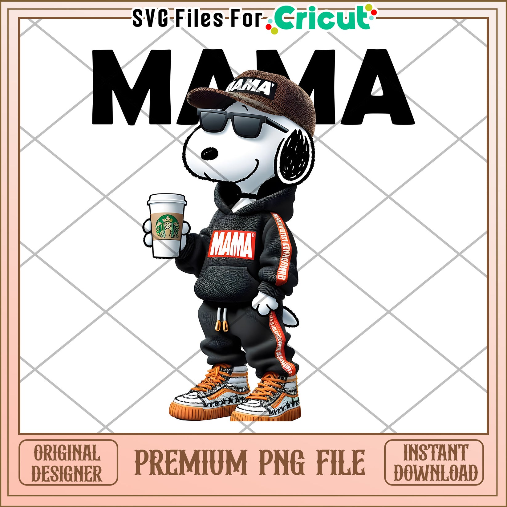 Snoopy Mama PNG Sublimation Design – svg files for cricut