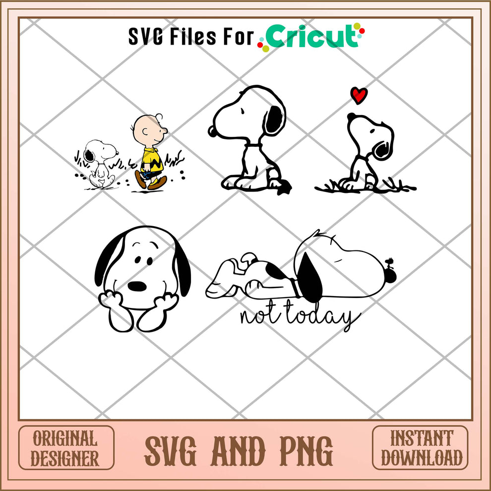 Snoopy cute characters svg bundle – svg files for cricut