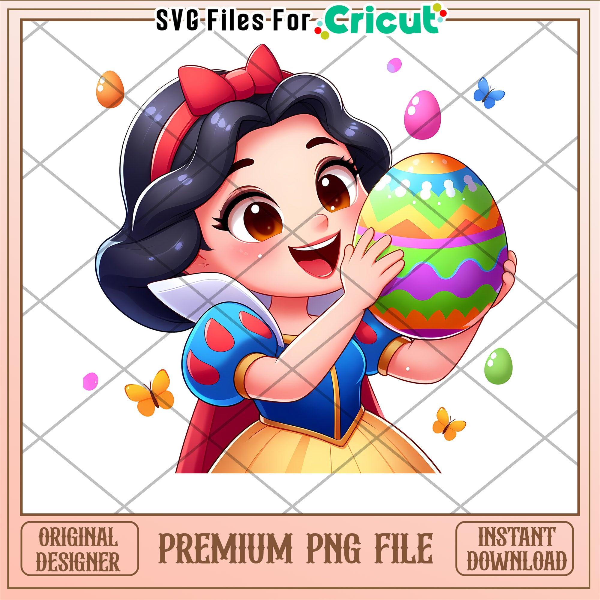 Snow White Easter Egg PNG Instant Download – svg files for cricut