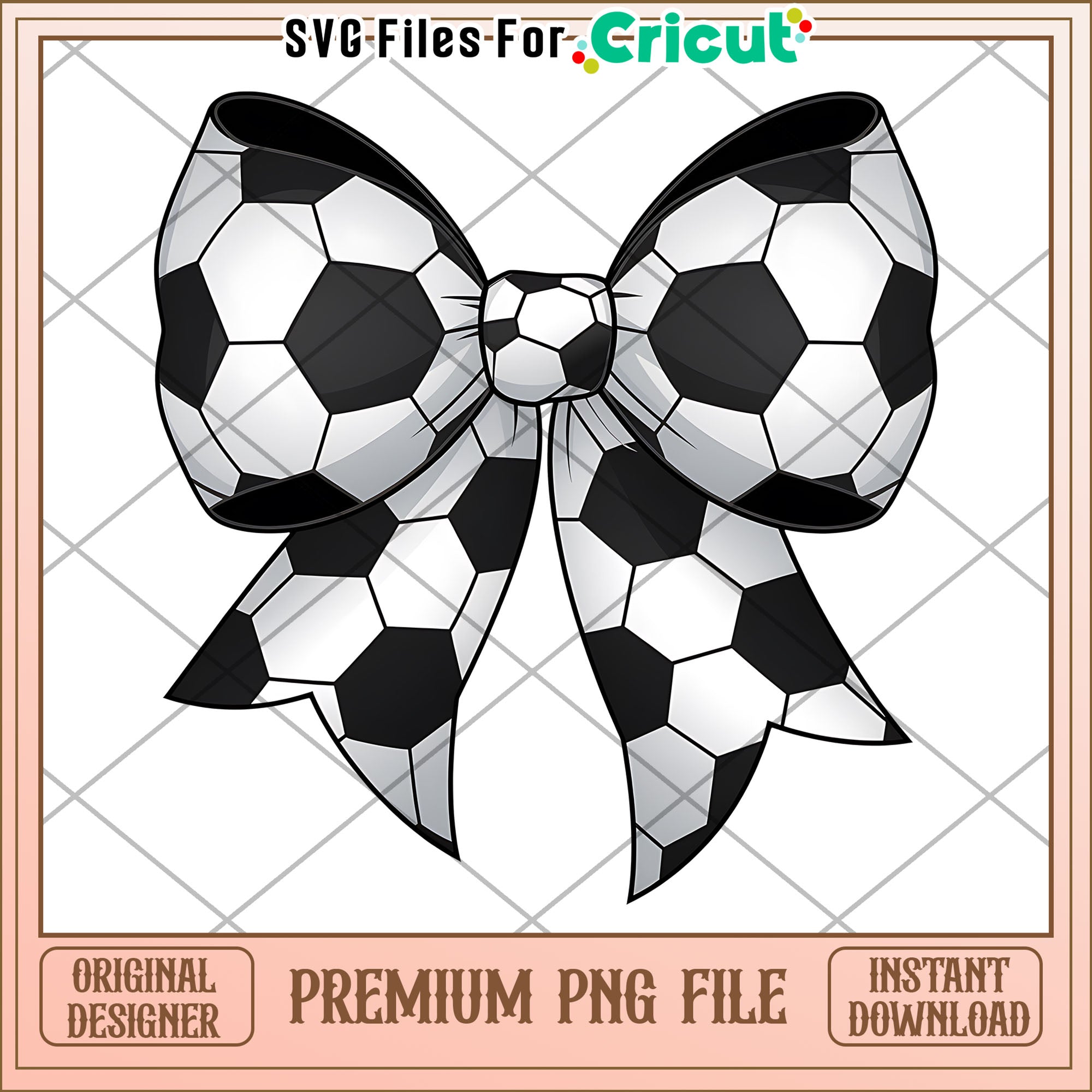 Soccer Ball Bow PNG Instant Download – svg files for cricut