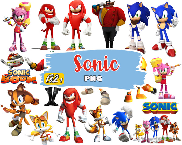 Sonic cartoon characters bundle png, sonic the hedgehog cartoons png ...