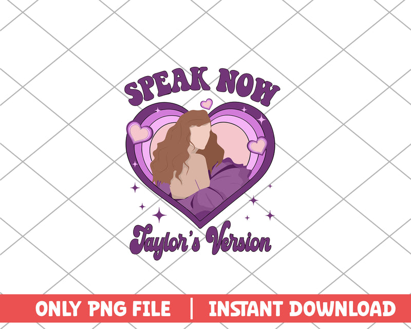 Speak now taylor's version purple taylor swift png – svg files for cricut