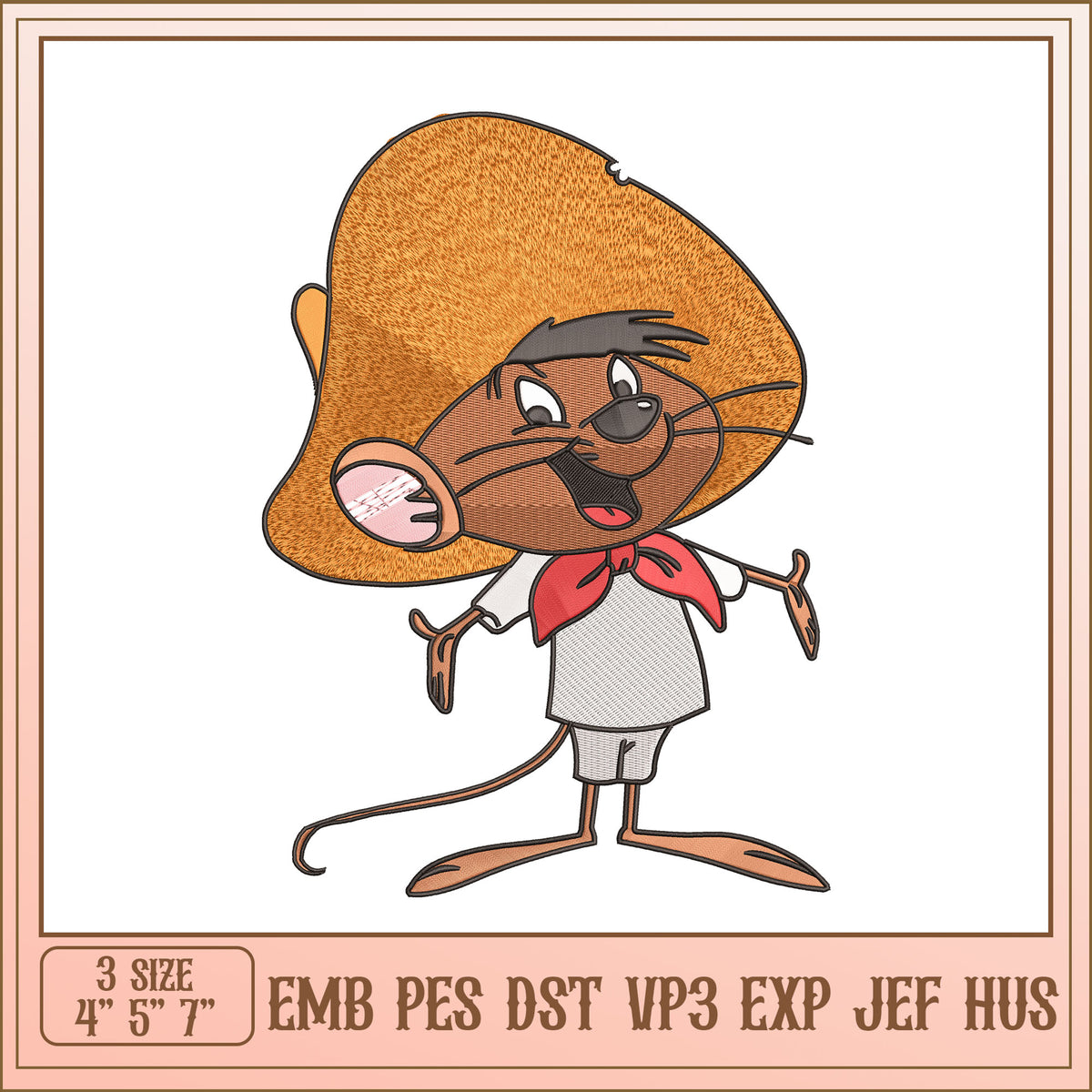 Speedy Gonzales Embroidery Design – svg files for cricut
