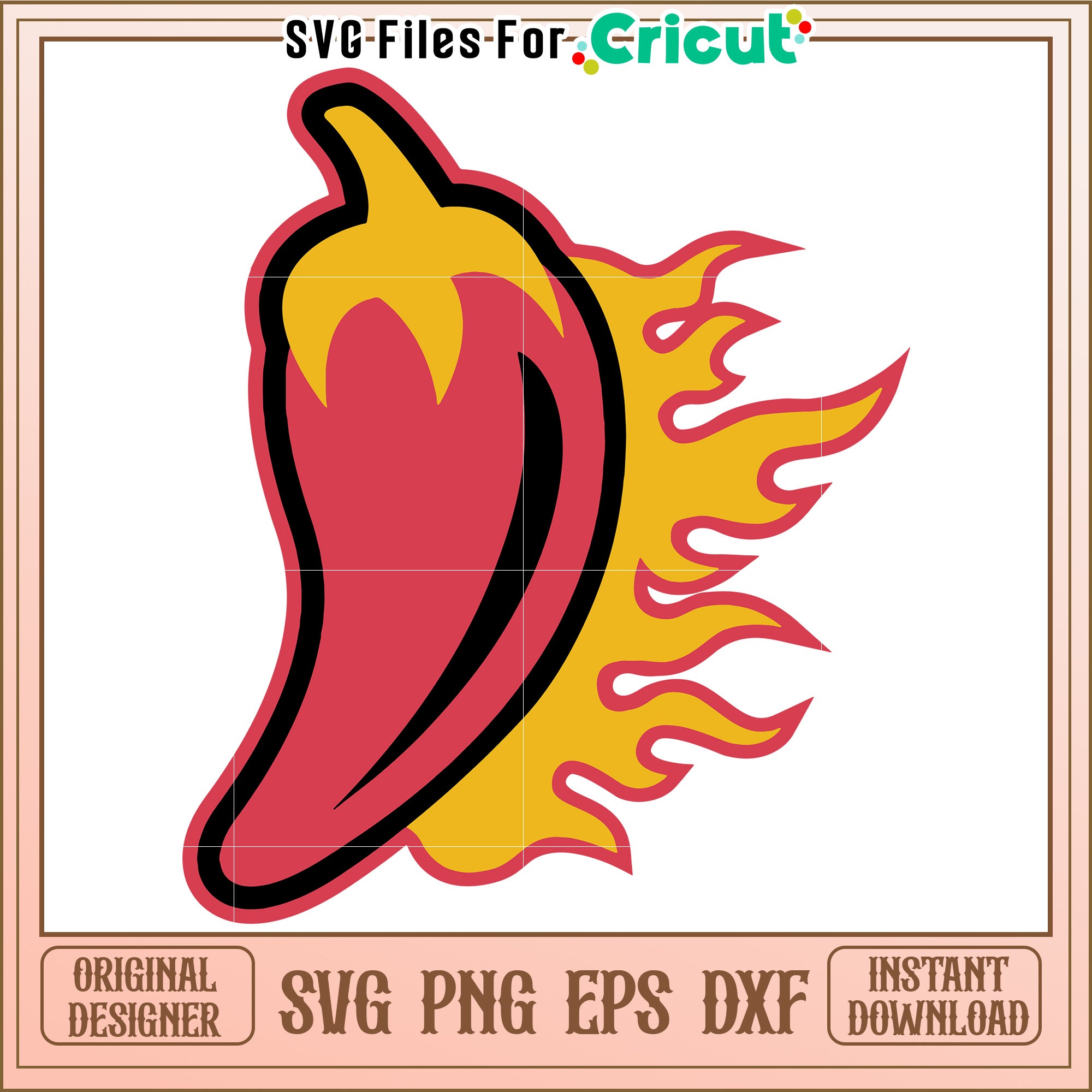 Spicy Chili Pepper SVG Design for Crafting Projects, Perfect for Cricu ...