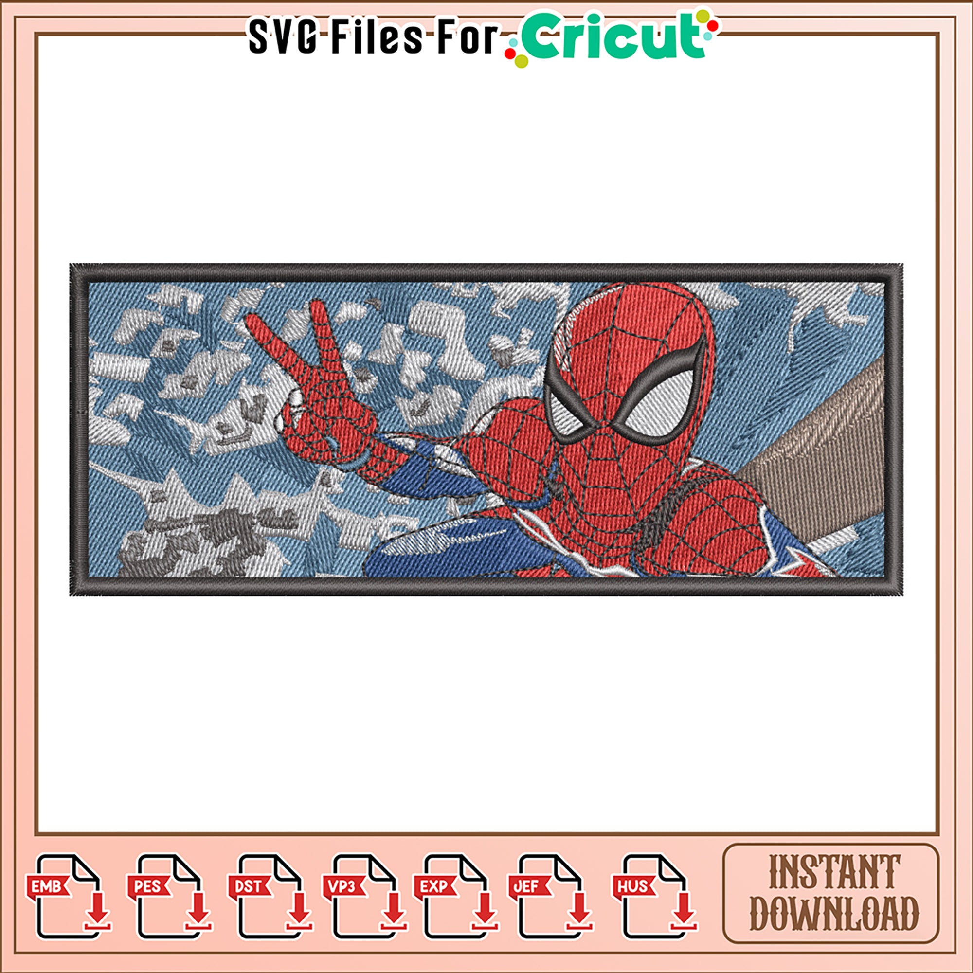 Spiderman Peace Sign Embroidery Design Instant Download – svg files for ...
