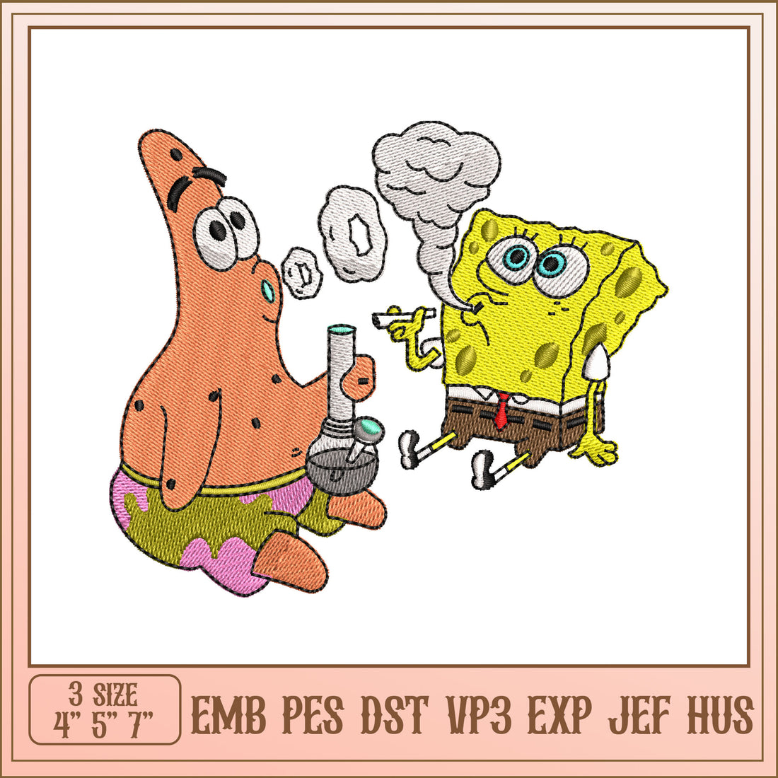 SpongeBob & Patrick Embroidery Design – svg files for cricut