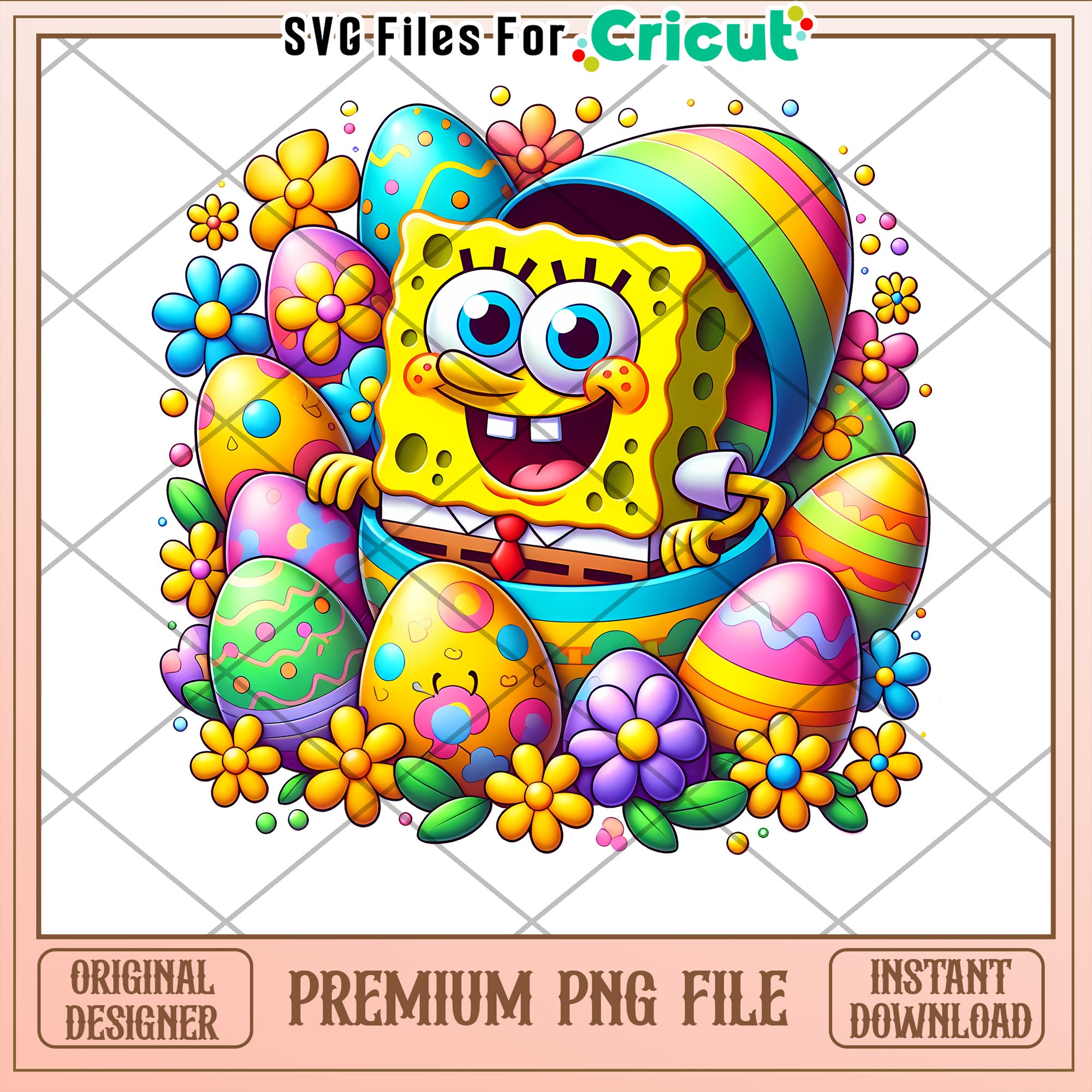 Spongebob Easter PNG Instant Download – svg files for cricut