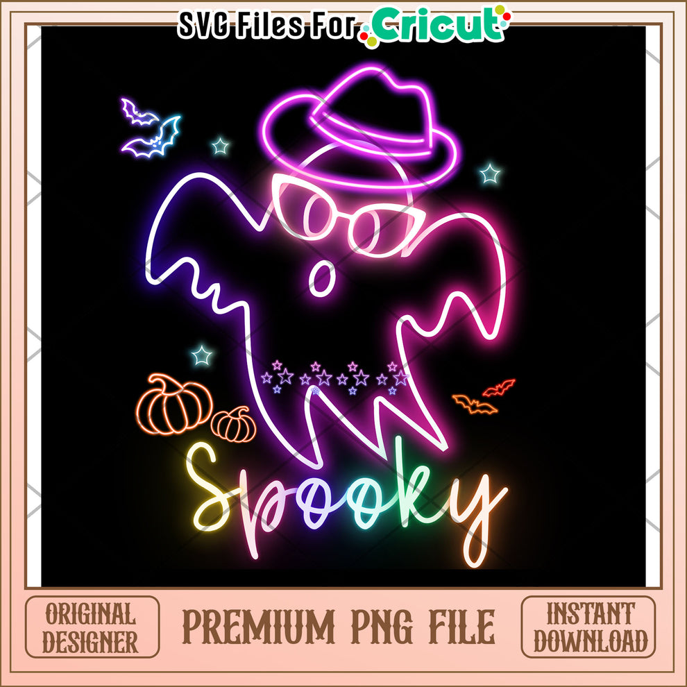 Spooky neon ghoul outline png, spirit halloween png, halloween candy p ...