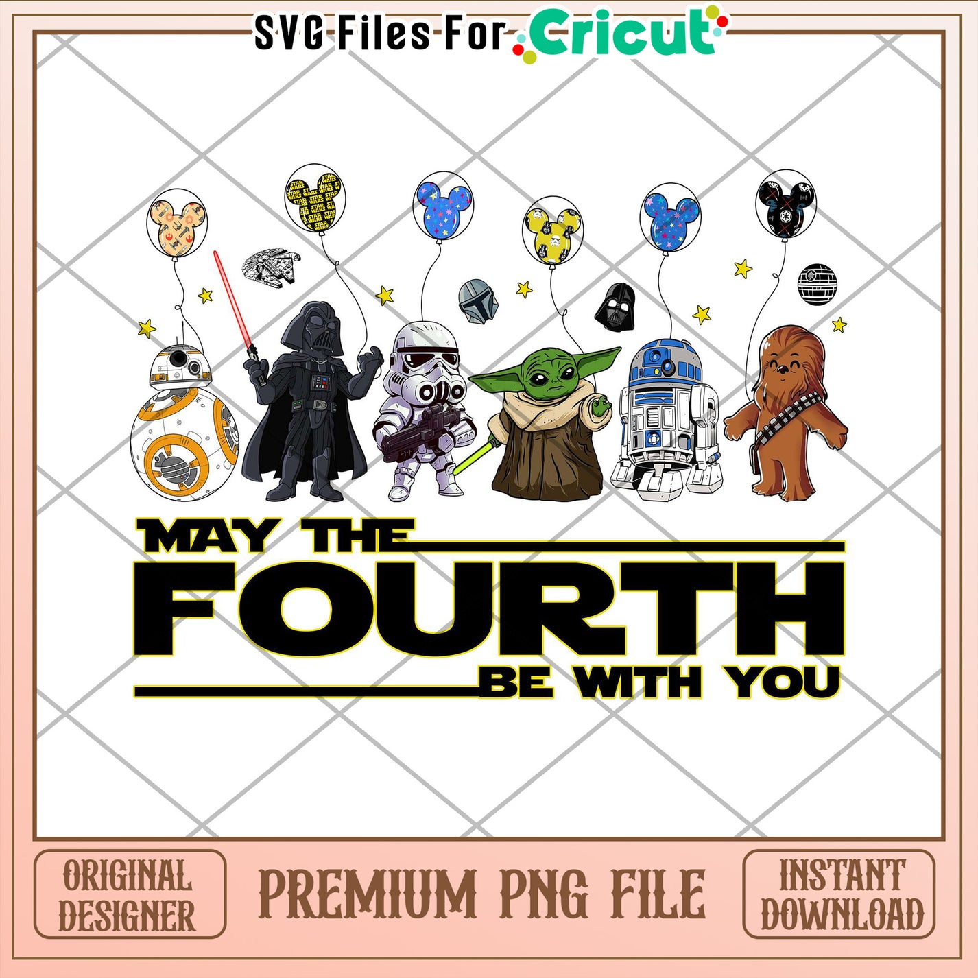 Star Wars May Fourth PNG Design – svg files for cricut