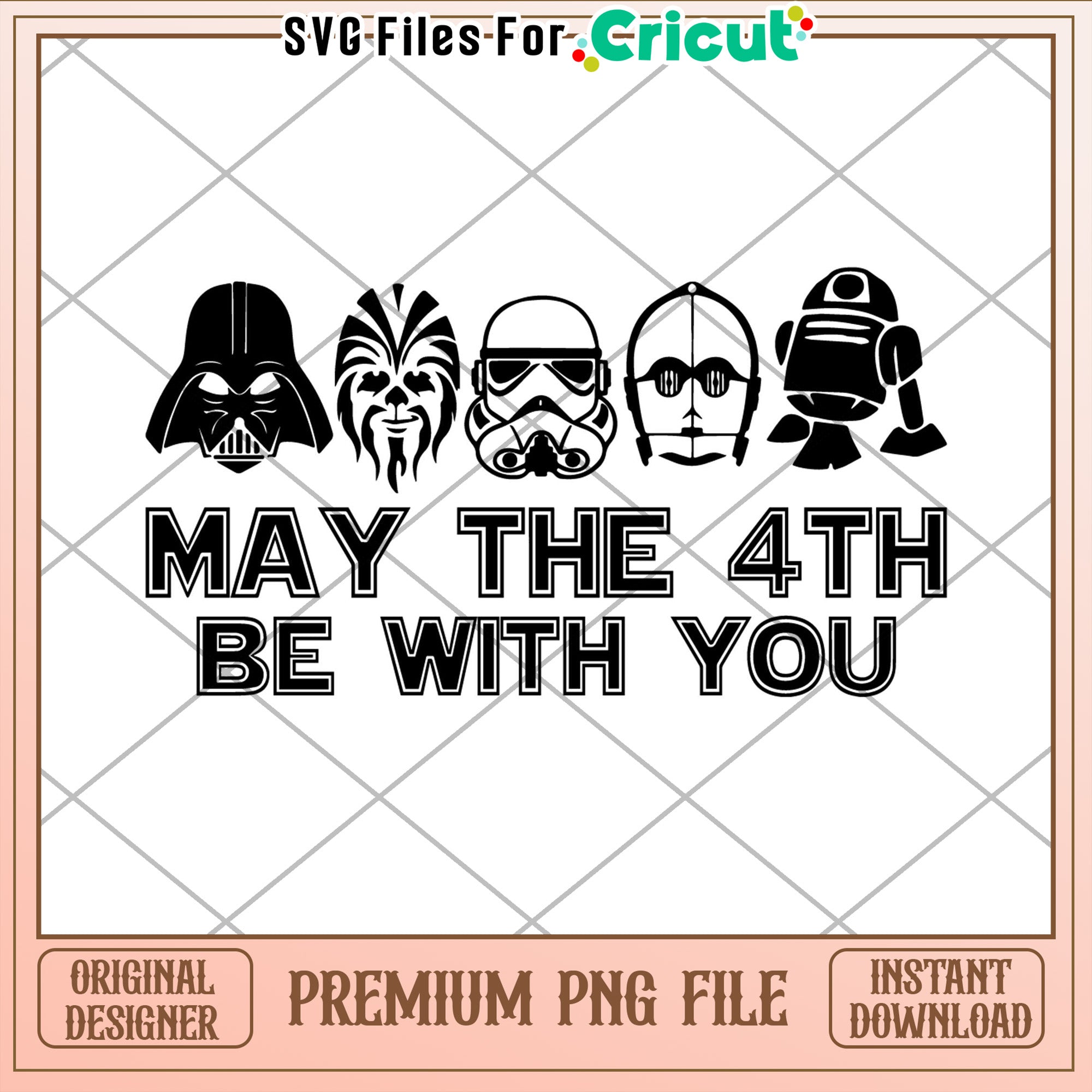 Star Wars May the 4th PNG Design – svg files for cricut