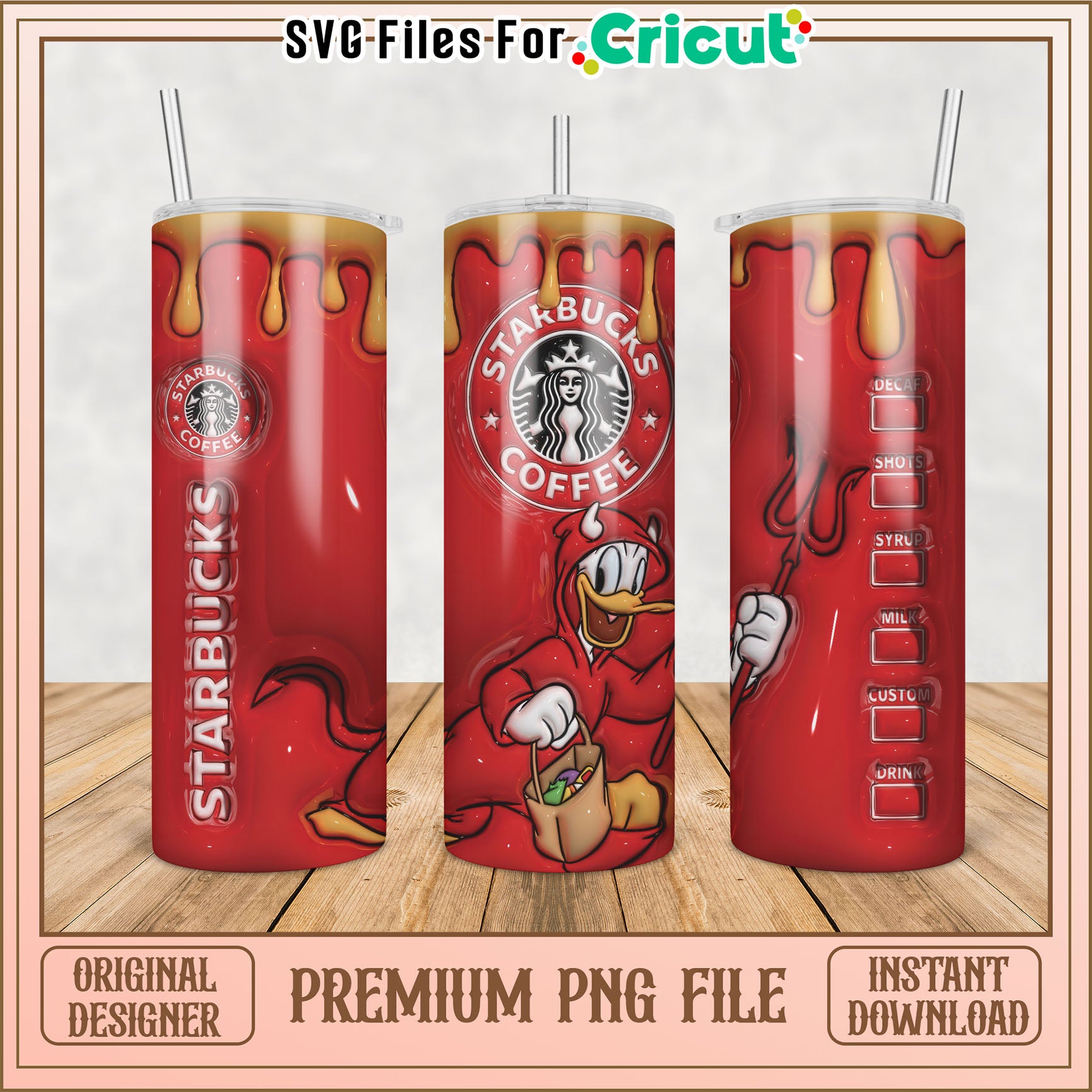 Starbucks Devil Tumbler PNG Sublimation – svg files for cricut