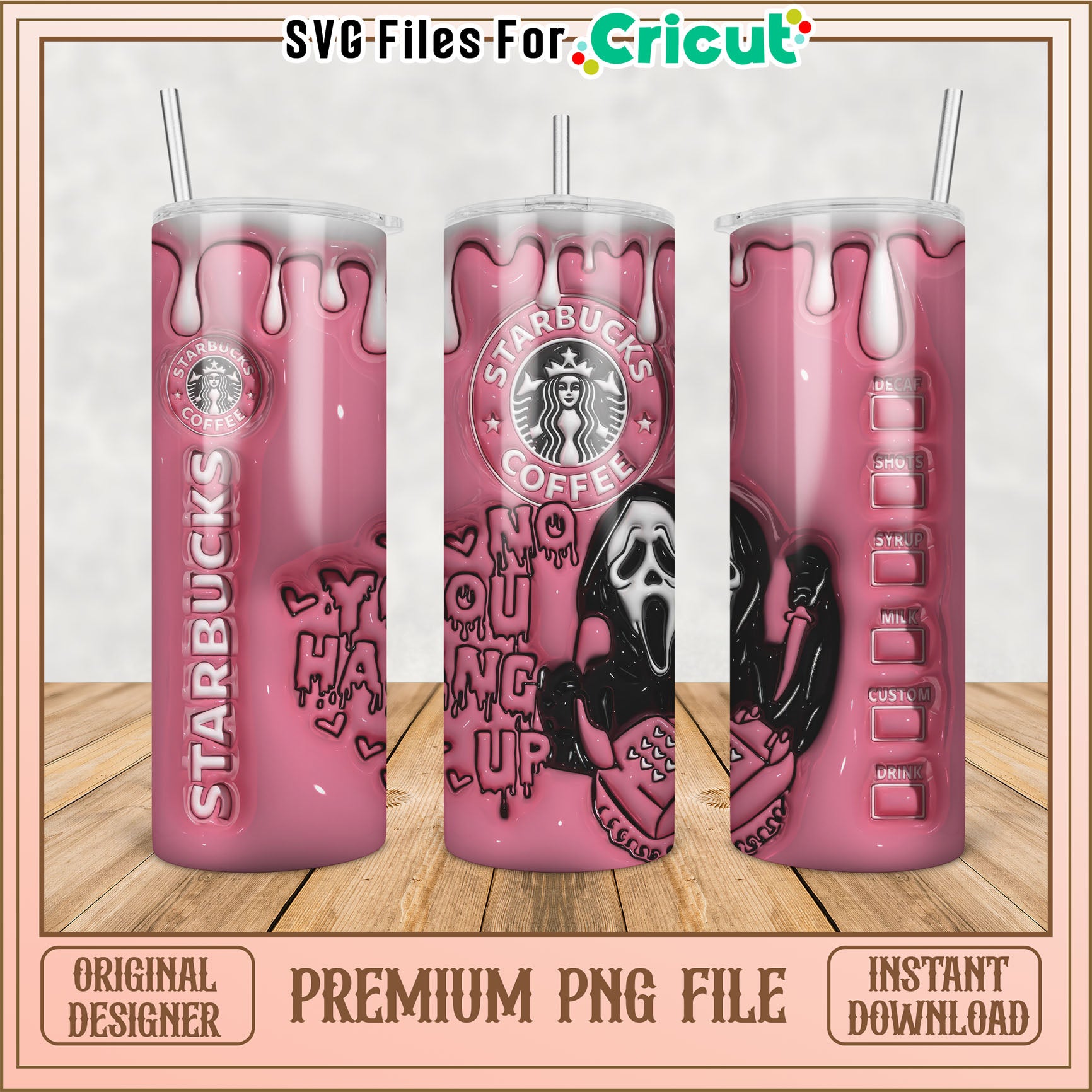 Starbucks Ghostface PNG Sublimation – svg files for cricut