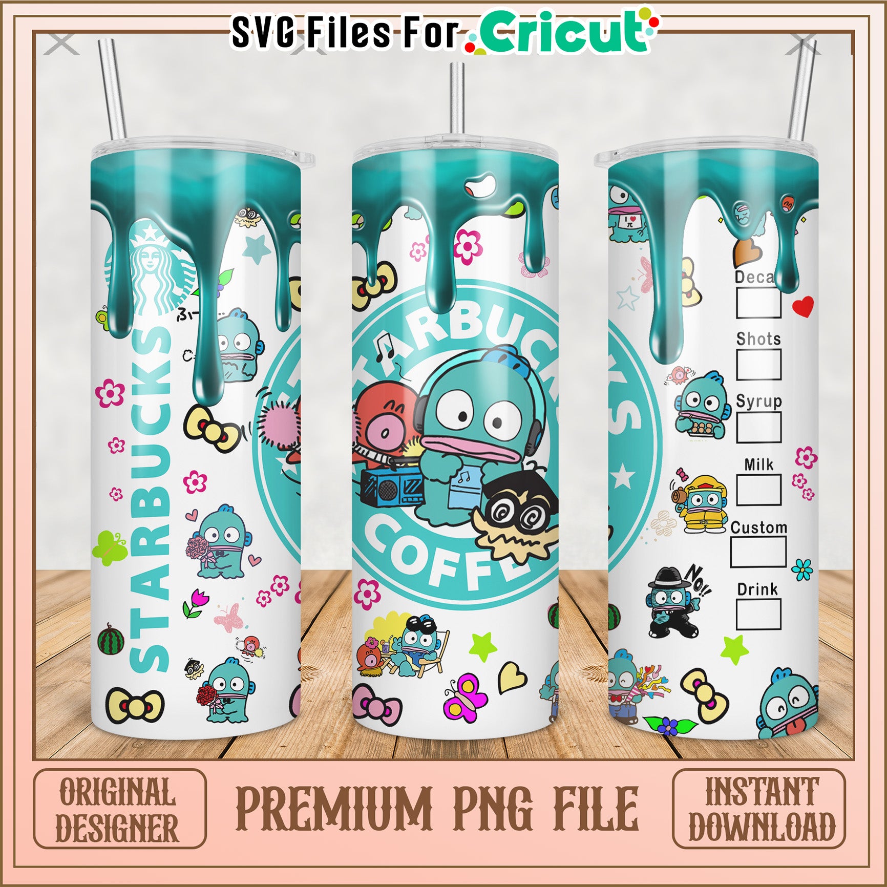 Starbucks coffee tumbler png, labubu cartoon png, labubu song png – svg ...