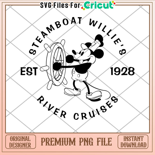 Steamboat Willie River Cruises PNG Design for Cricut Lovers – svg files ...