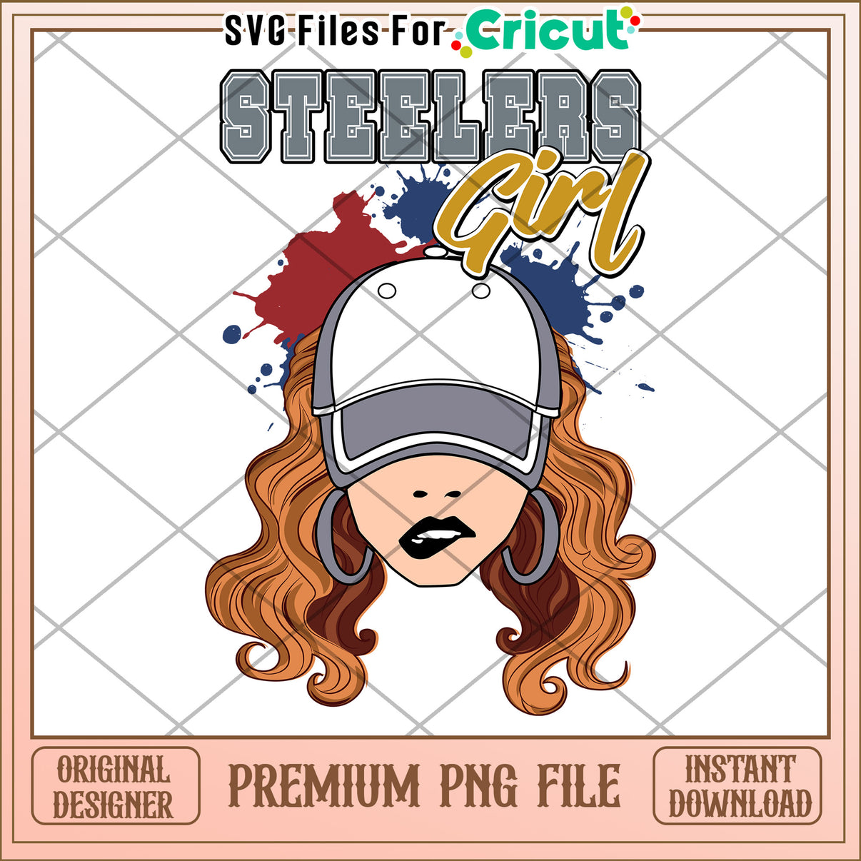 Steelers Girl PNG Design for Cricut, Premium Instant Download File ...