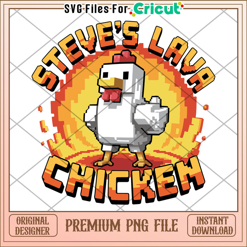 Steve's minecraft lava chicken png, lava chicken png, minecraft movie ...