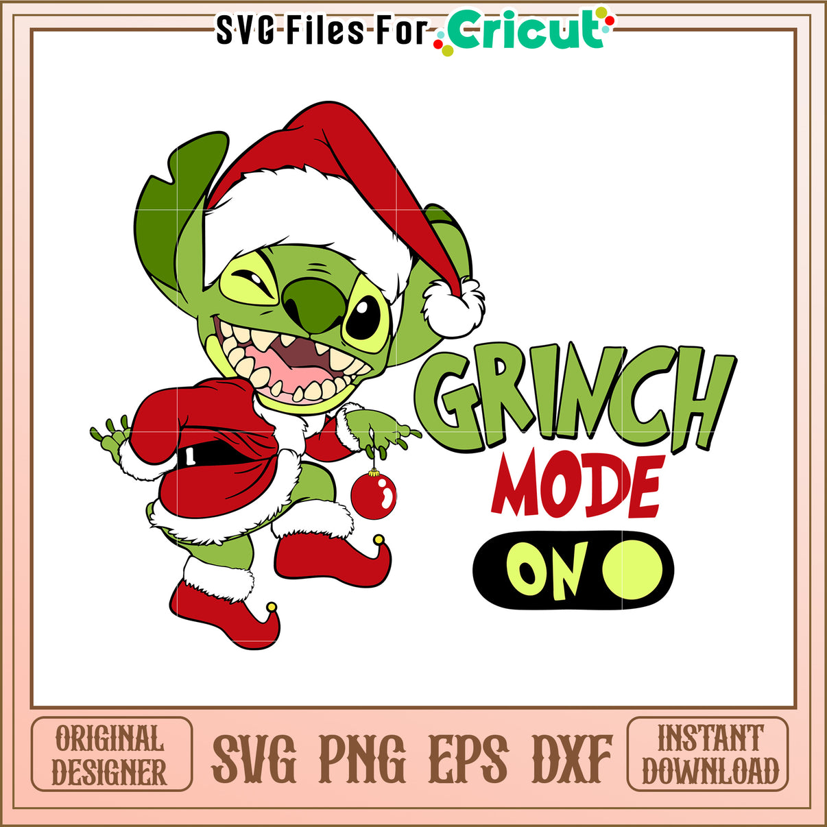 Stitch Grinch Mode SVG PNG EPS DXF – svg files for cricut