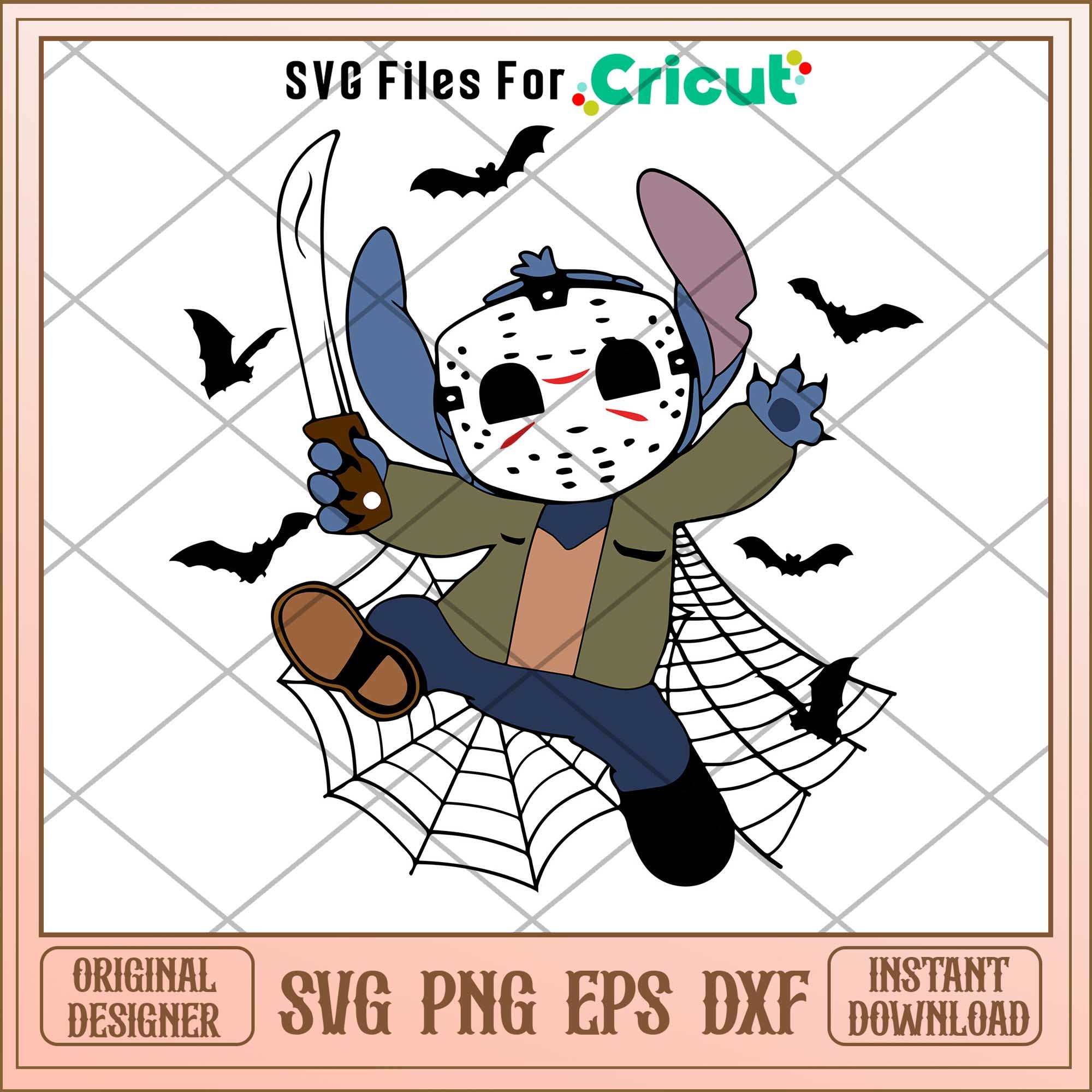 Stitch Jason Voorhees Svg, Horror characters svg, digital download ...