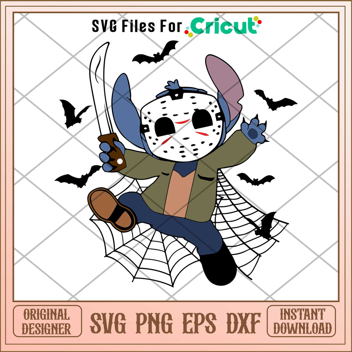 Stitch Jason Voorhees Svg, Horror characters svg, digital download ...