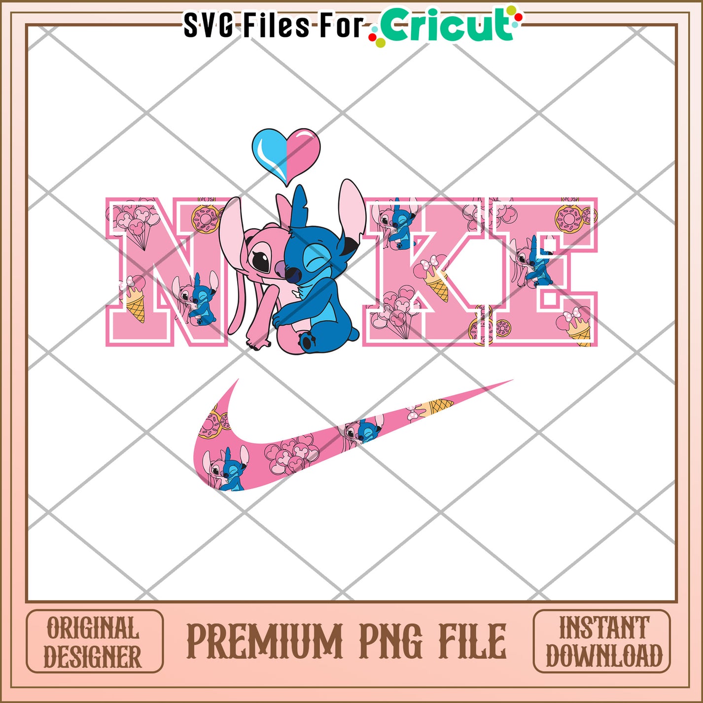 Stitch Nike PNG Design Instant Download – svg files for cricut