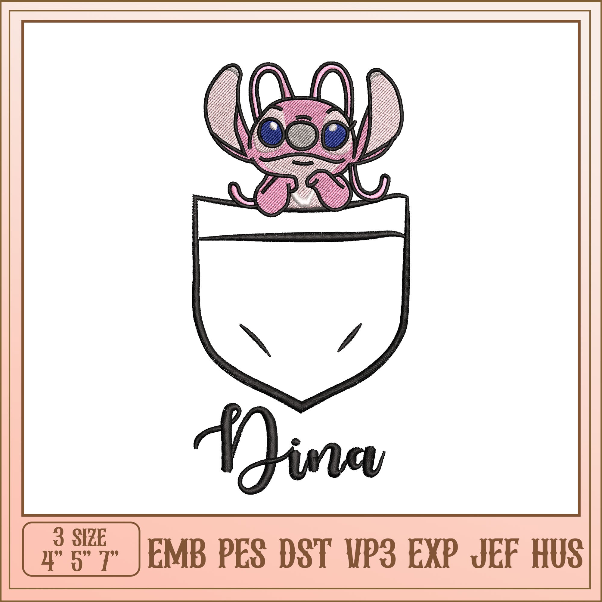 Stitch Pocket Embroidery Design – svg files for cricut