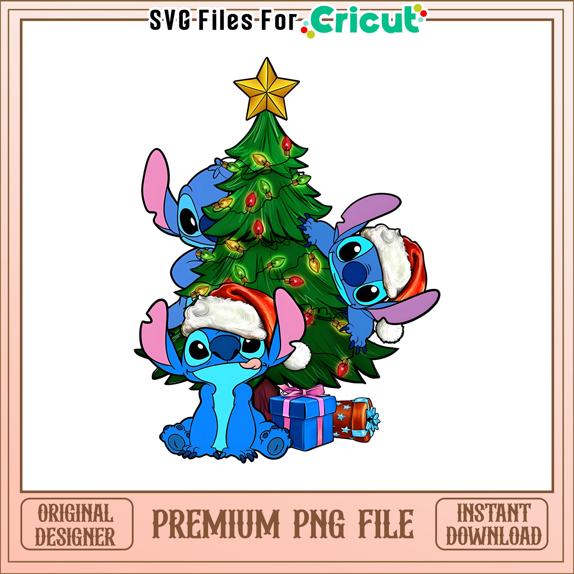 Stitch merry christmas tree png, stitch family png, stitch means famil ...