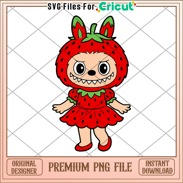 Strawberry labubu png, halloween candy png, pop mart labubu dolls png ...