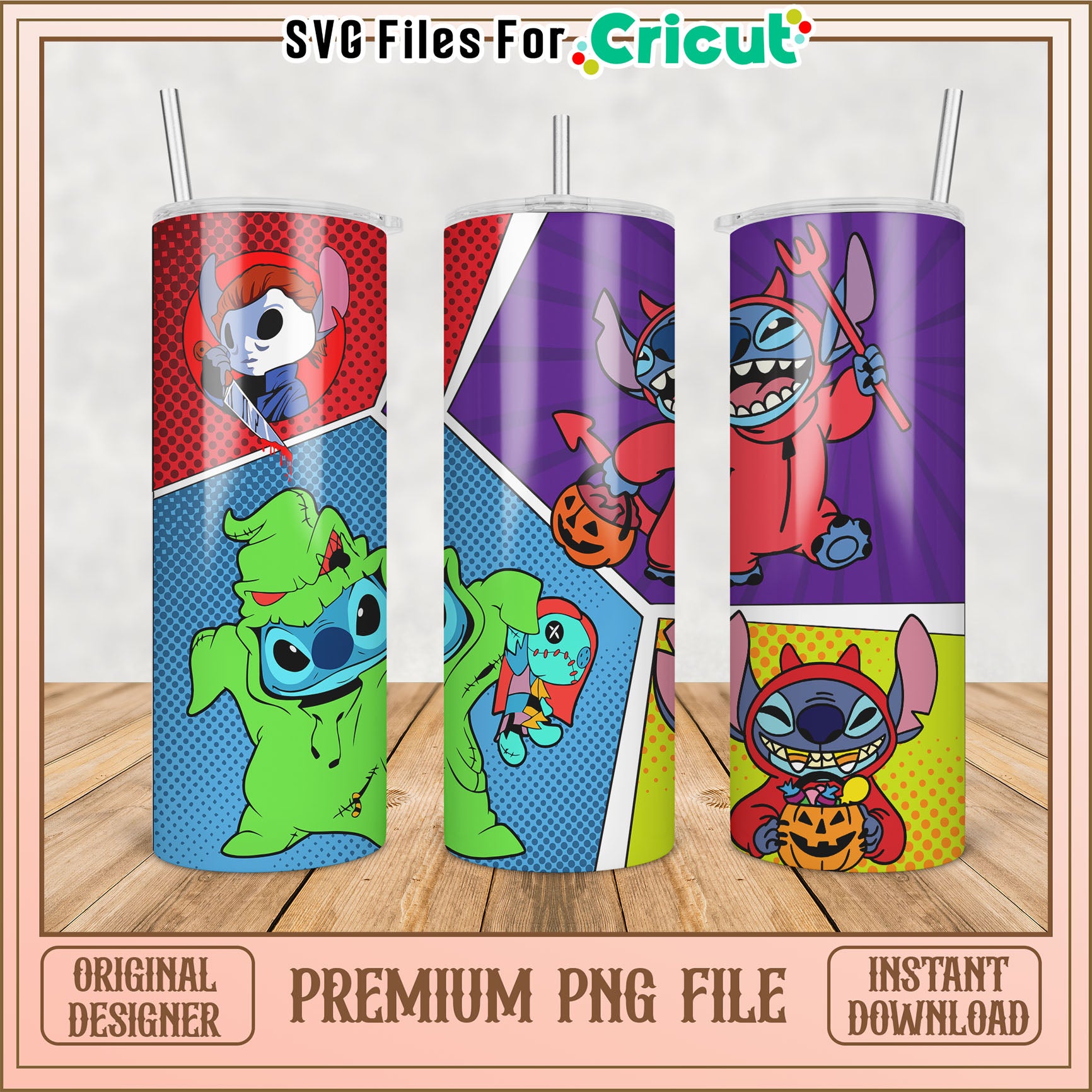 Stylish Cartoon Character Tumbler PNG Design for Cricut Users – svg ...