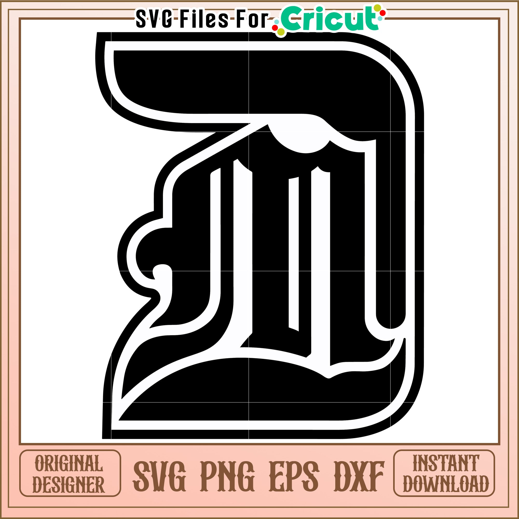 Stylish Letter M SVG Design for Cricut Projects, Instant Download Avai ...