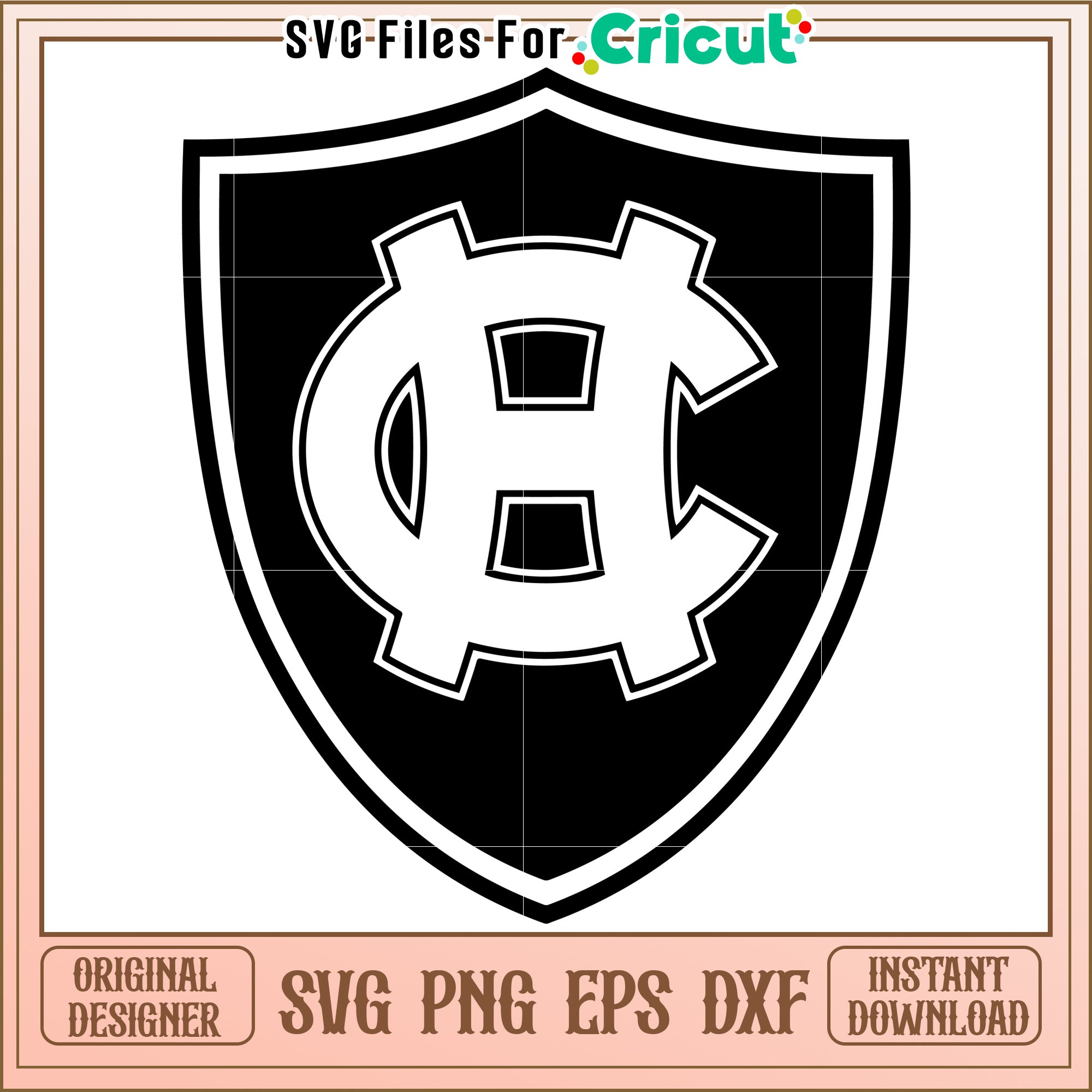 Stylish Shield Logo Design for Crafting, Perfect for SVG and PNG Proje ...