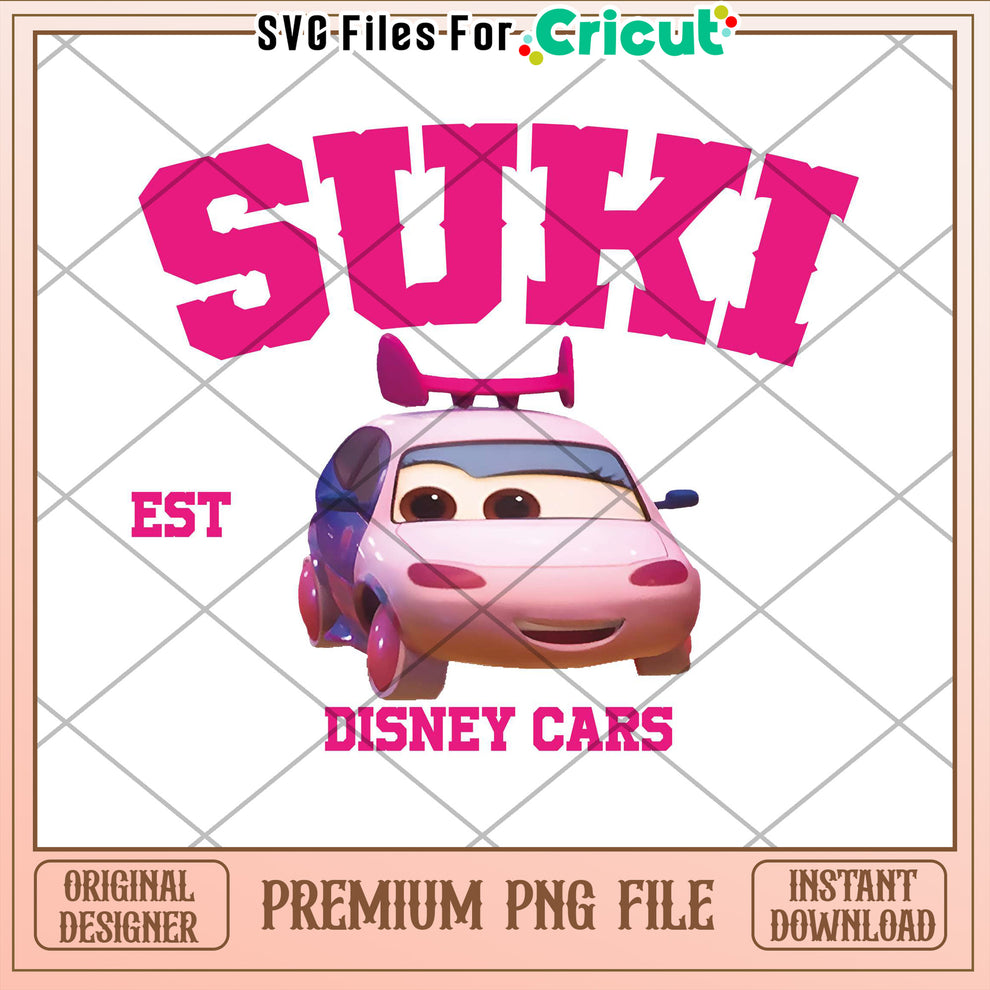 Suki Disney Cars PNG Cricut File – svg files for cricut