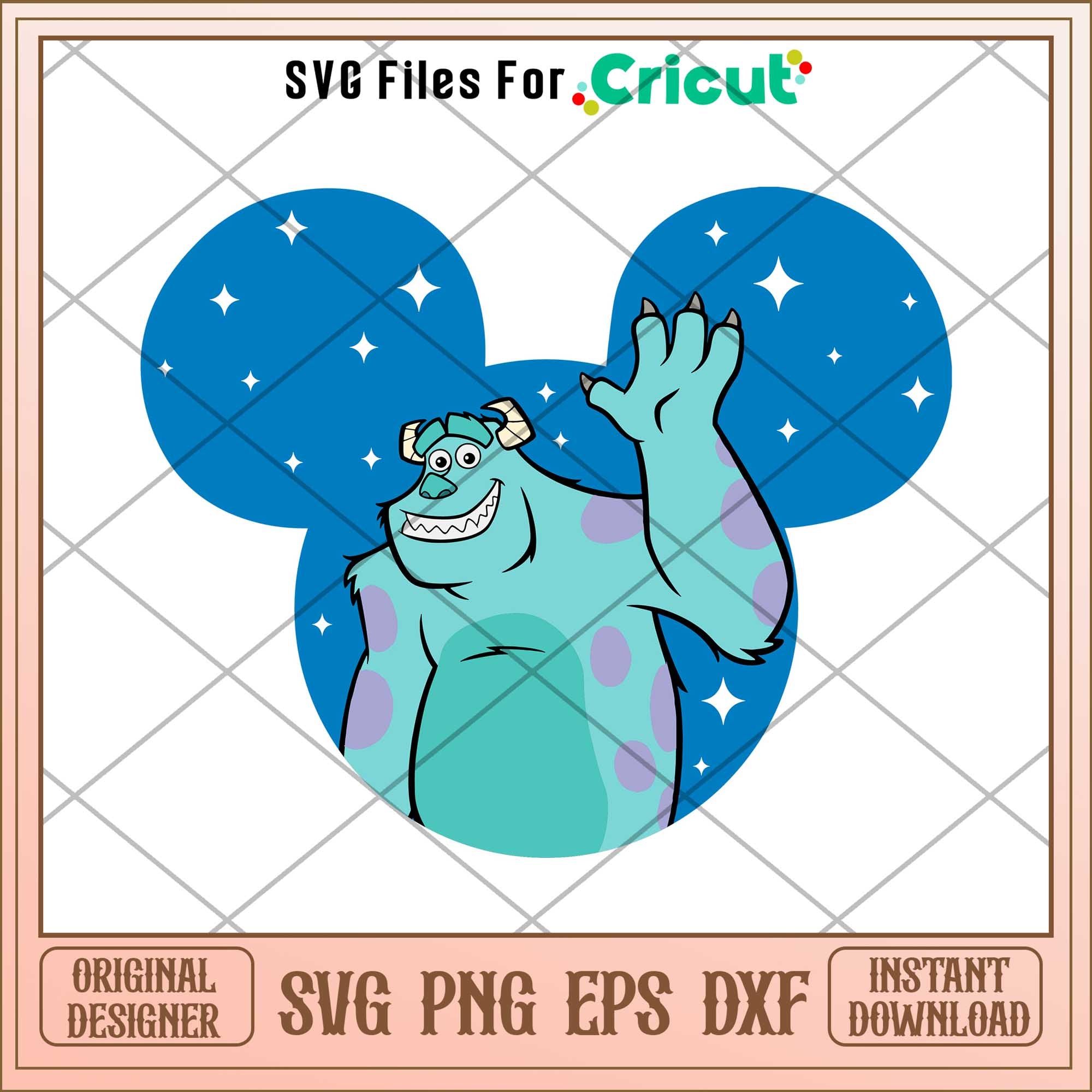 Sully mickey head svg, monsters inc svg, Digital dowload – svg files ...