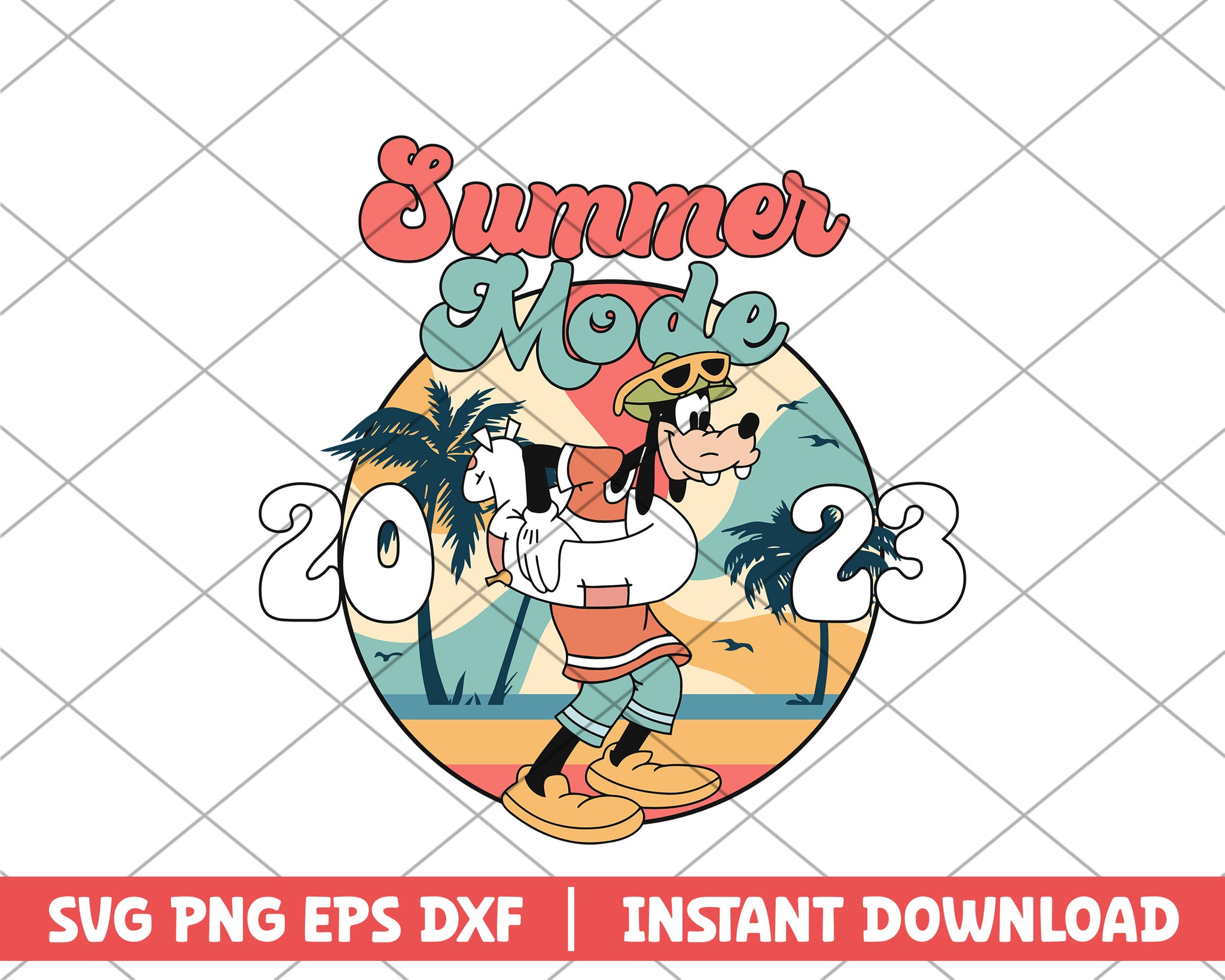 Summer mode 2023 goofy disney svg – svg files for cricut