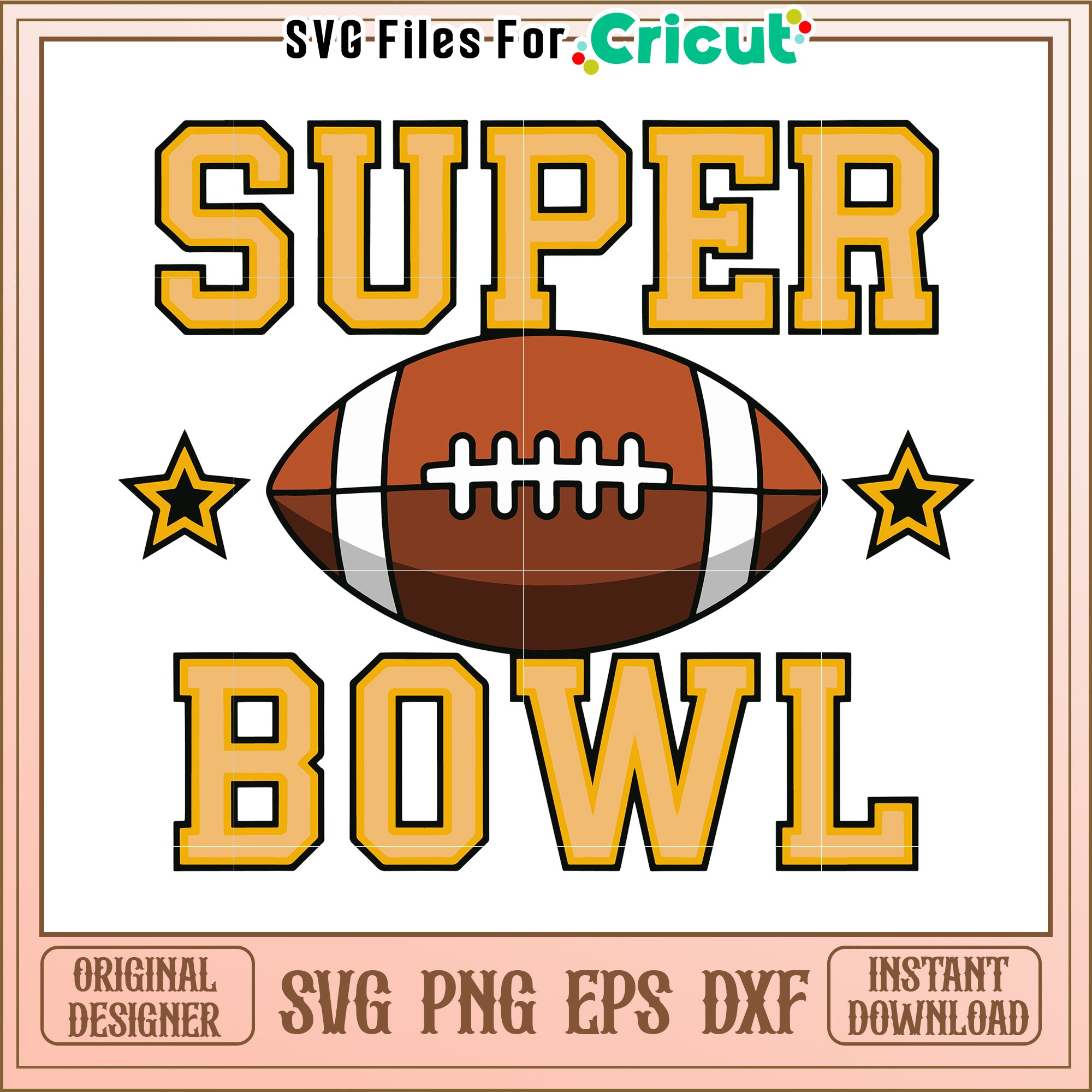 Super Bowl SVG Design Instant Download – svg files for cricut