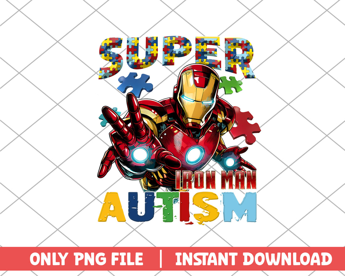 Super Iron man autism png – svg files for cricut
