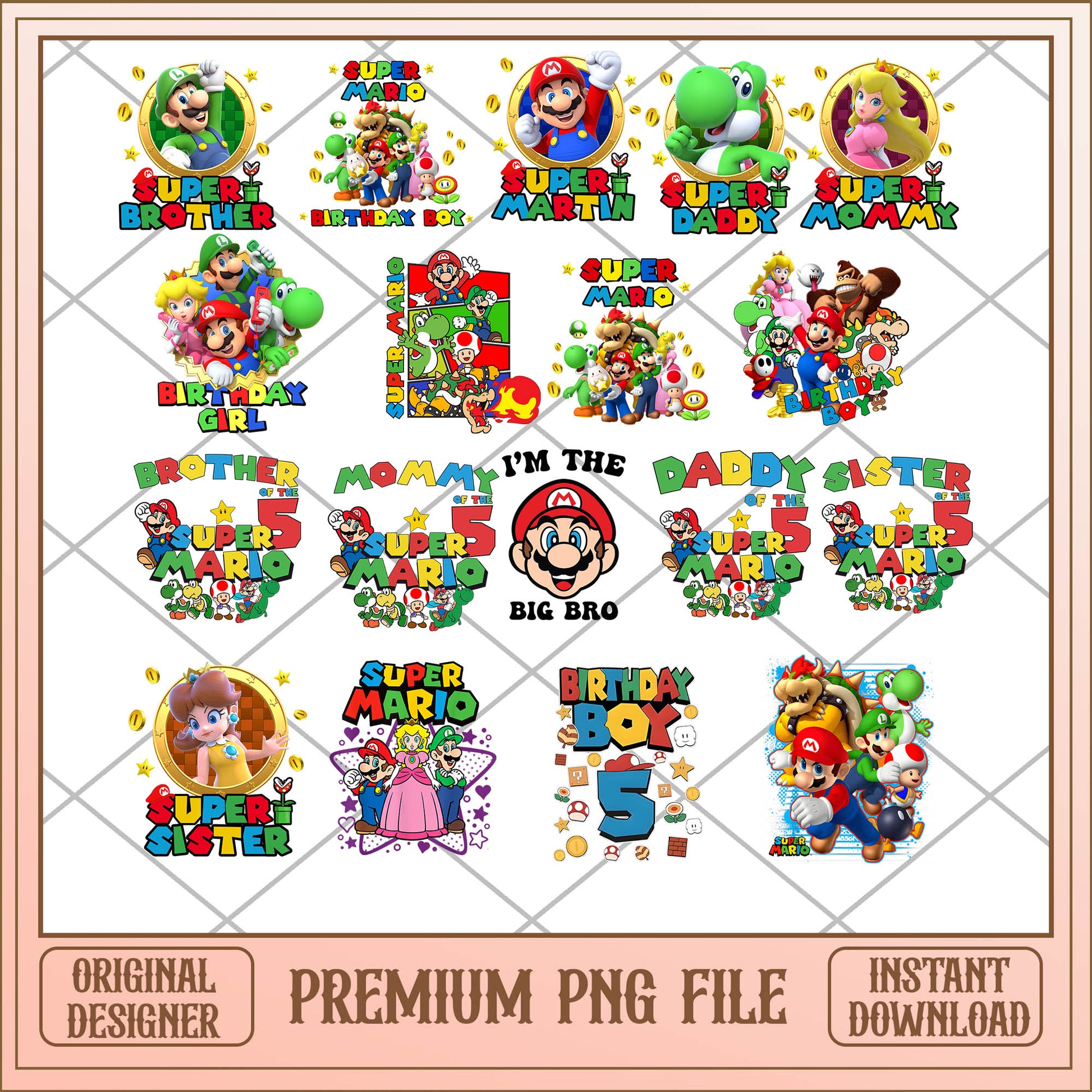 Super mario cartoon png bundle, cartoon svg – svg files for cricut