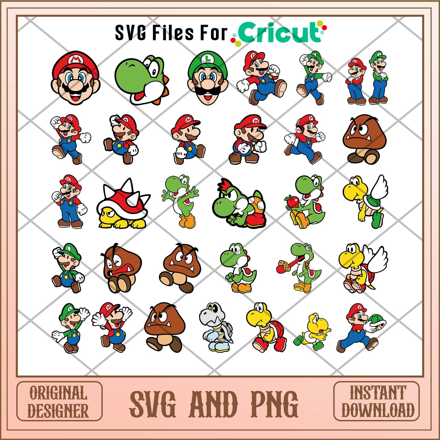 Super Mario video game SVG bundle – svg files for cricut