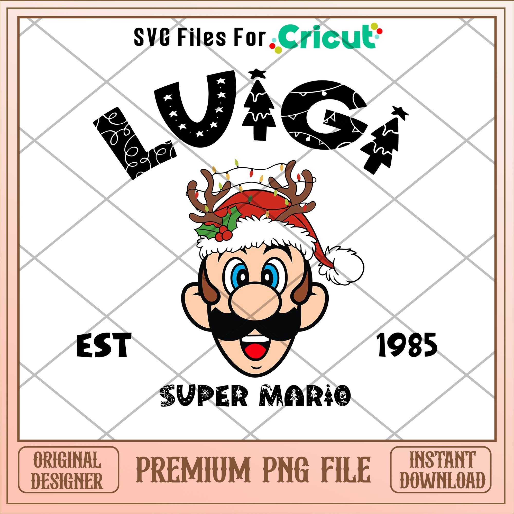 Super mario luigi est 1985 png, super mario png, christmas png – svg ...