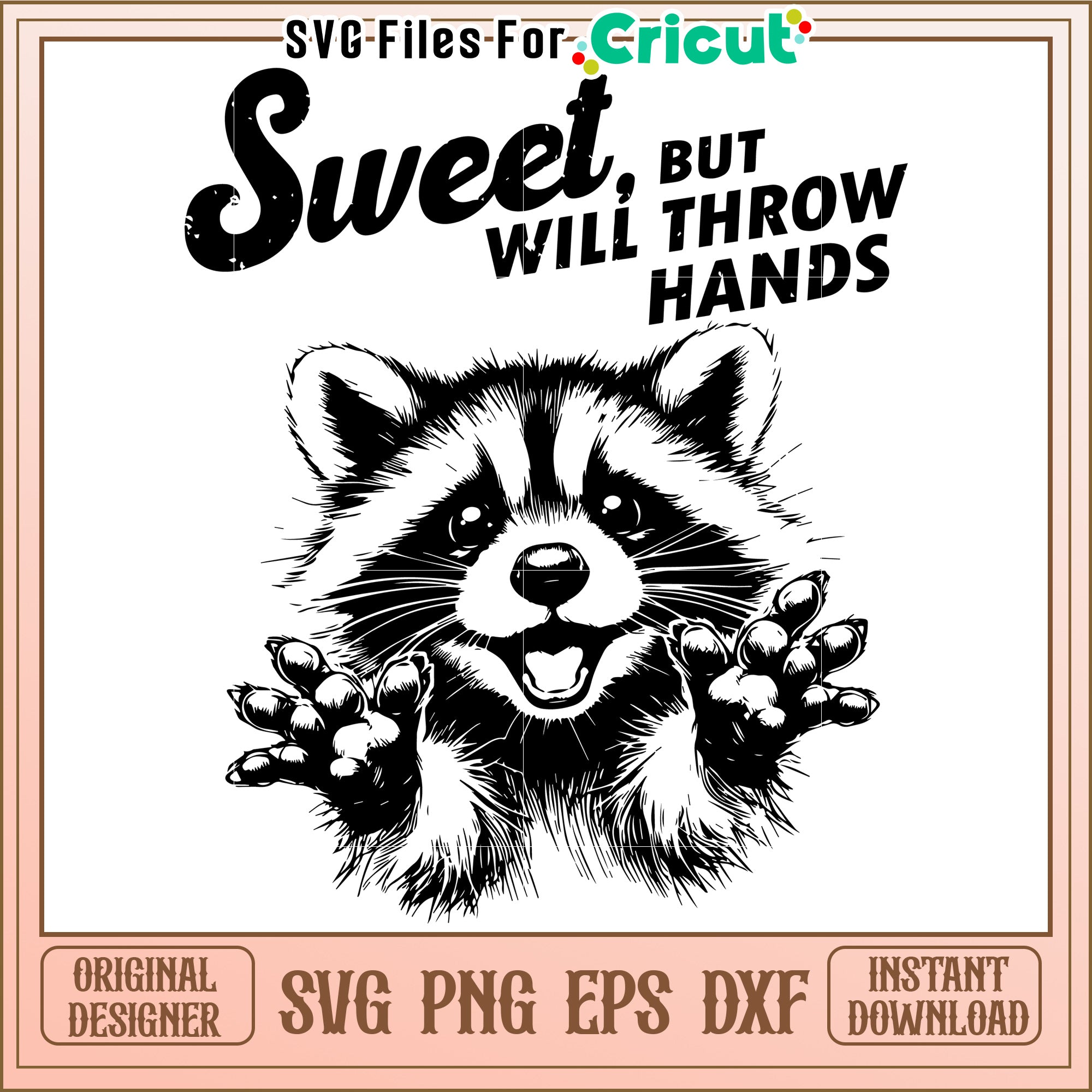 Sweet Raccoon SVG Design – svg files for cricut