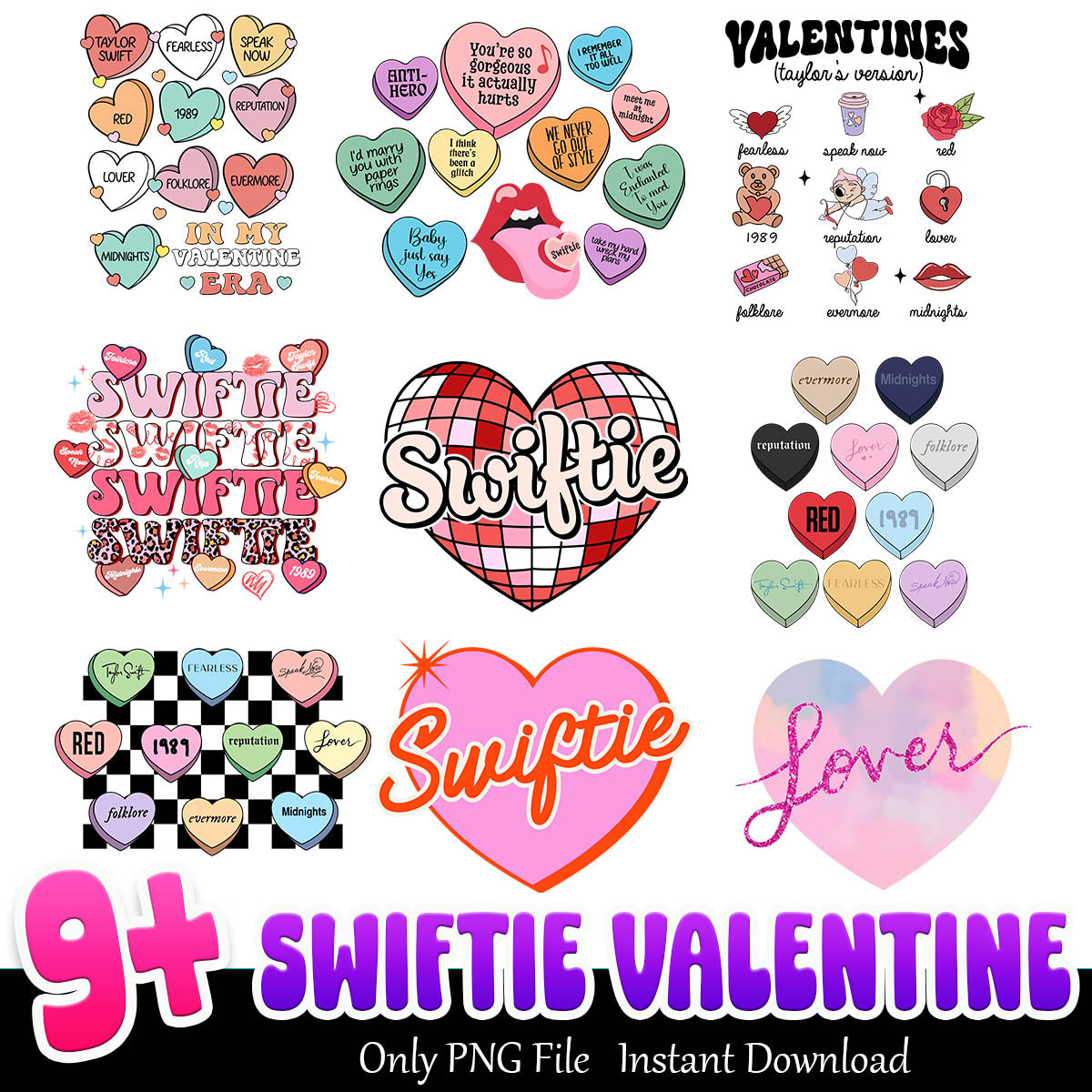 Swiftie Valentine Bundle PNG, Taylor Swift valentine png bundle – svg ...