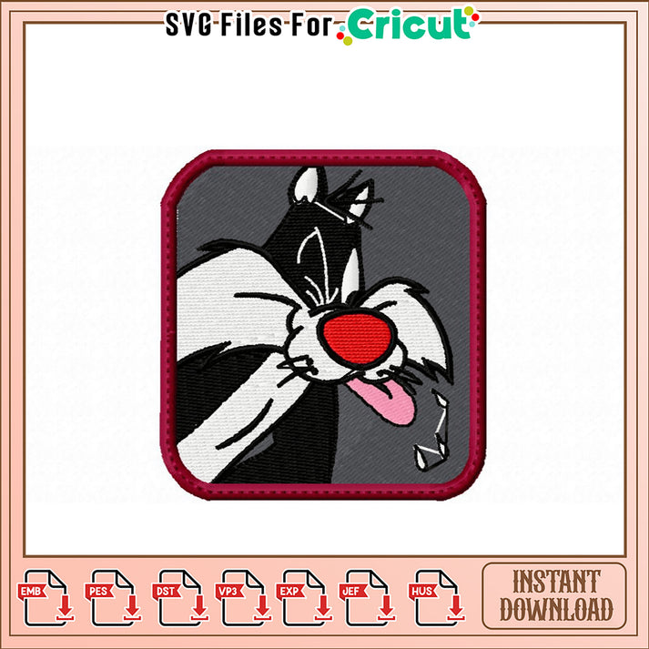 Sylvester the Cat Embroidery Design Instant Download – svg files for cricut