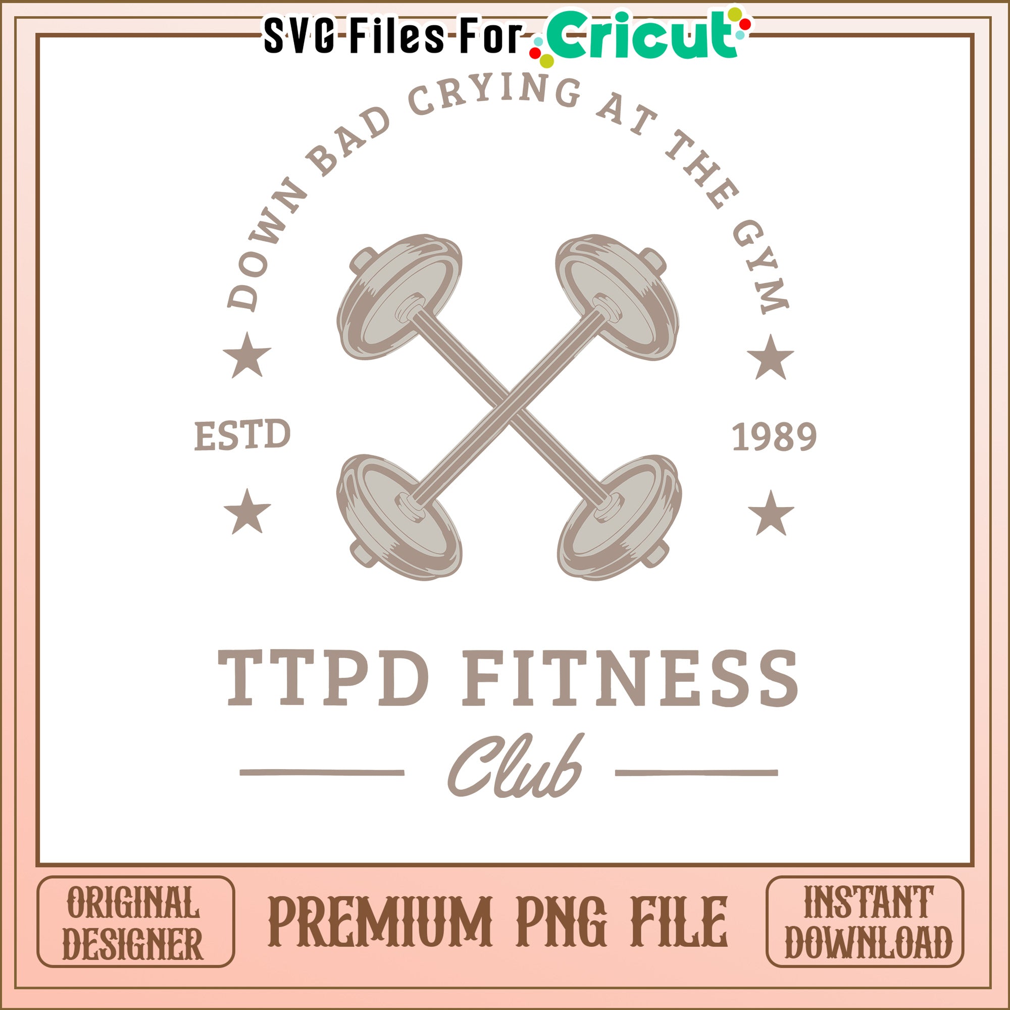 TTPD Fitness Club PNG File for Gym Lovers, Perfect for Cricut Projects ...