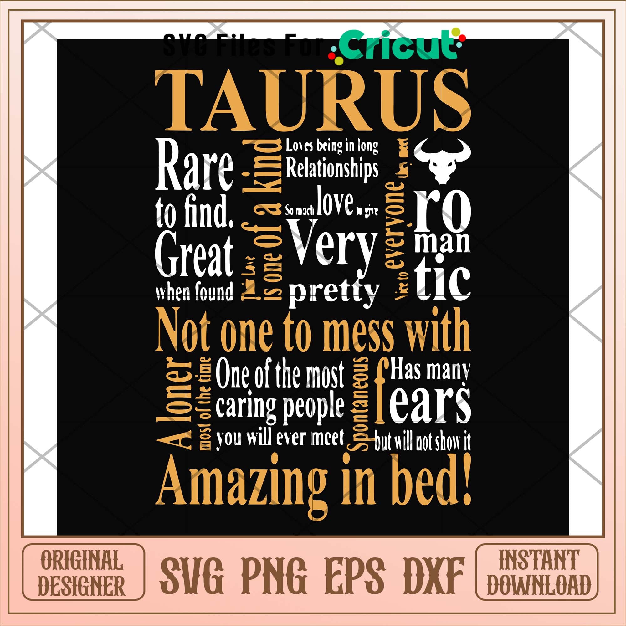 Taurus rare to find not one to mess with amazing svg, taurus svg, funn ...