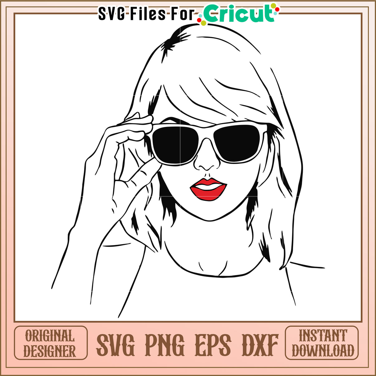 Taylor Swift Sunglasses SVG Portrait – svg files for cricut