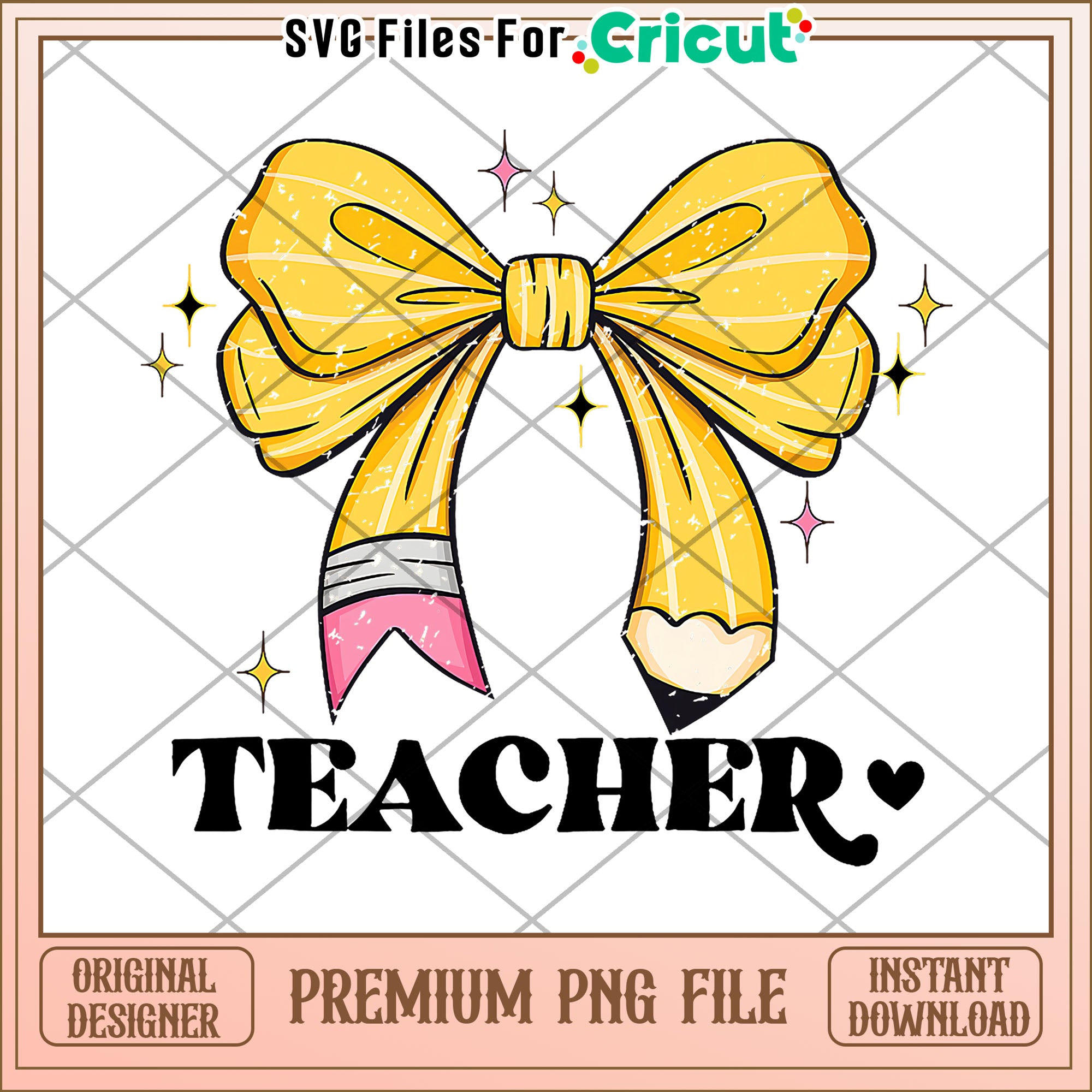 Teacher yellow bowtie design png, back to school supplies png, cartoon ...