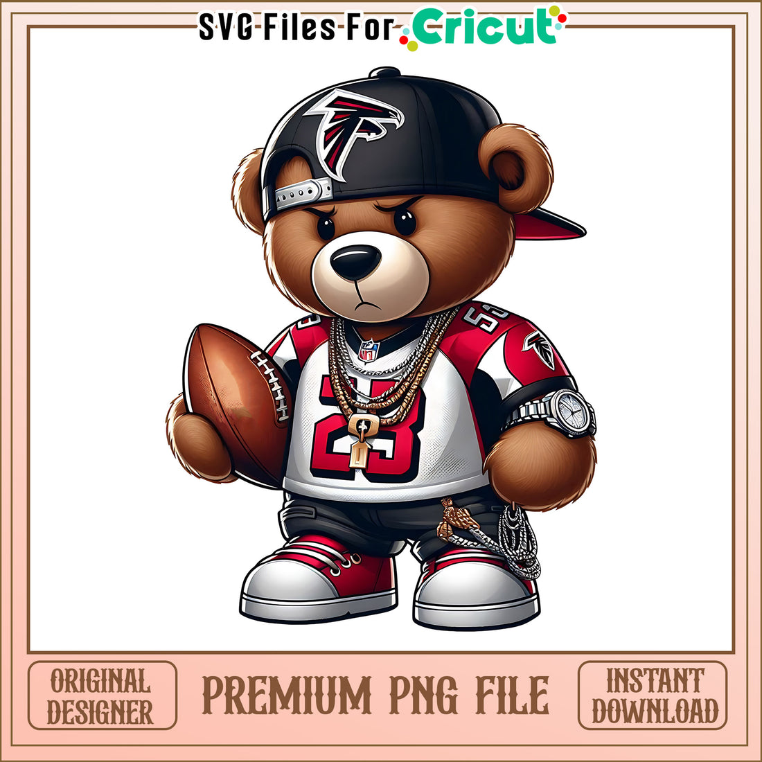 Teddy bear nfl team Falcons png, Atlanta Falcons png, NFL png – svg ...