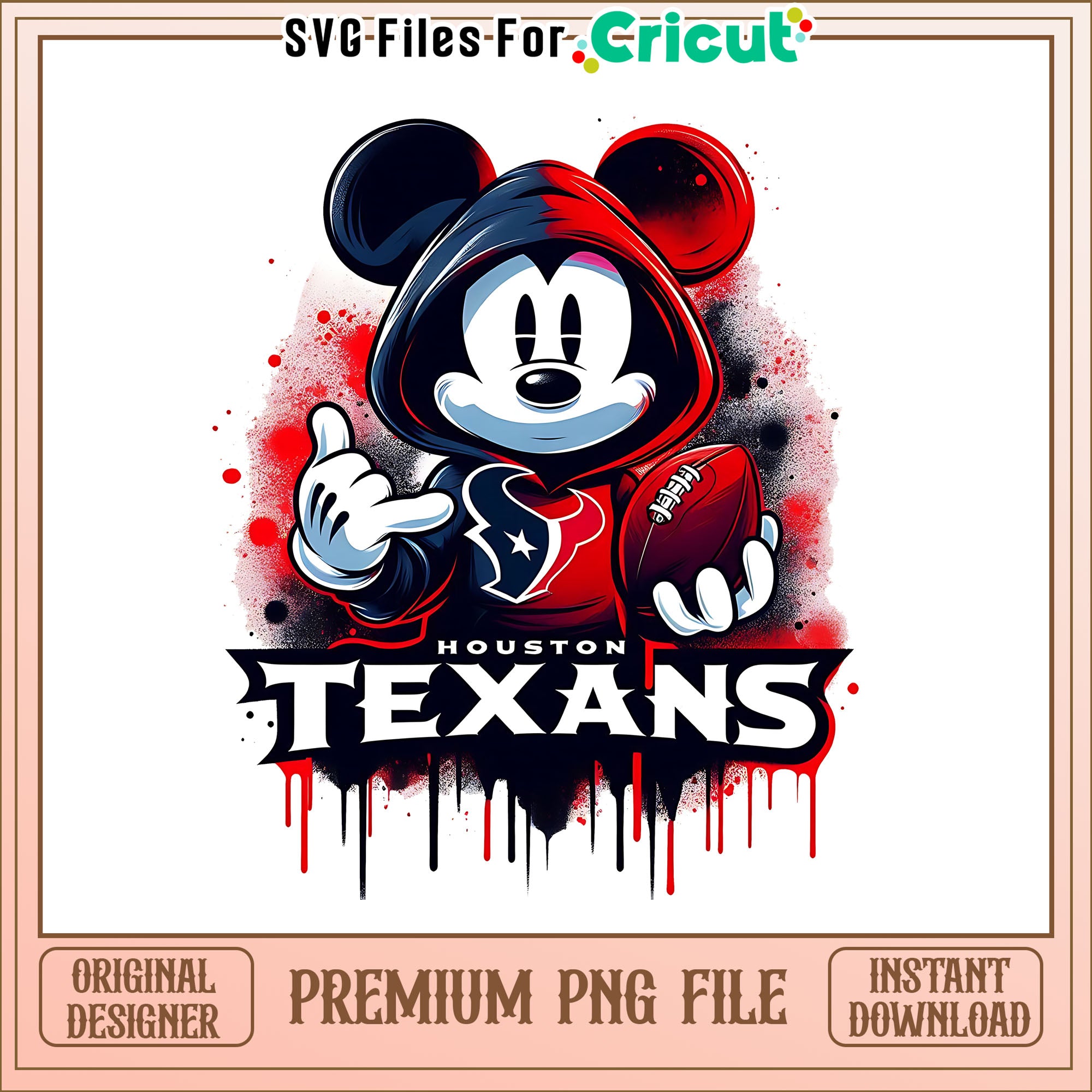 Texans Mickey rugby ball png, Houston Texans png, NFL png – svg files ...